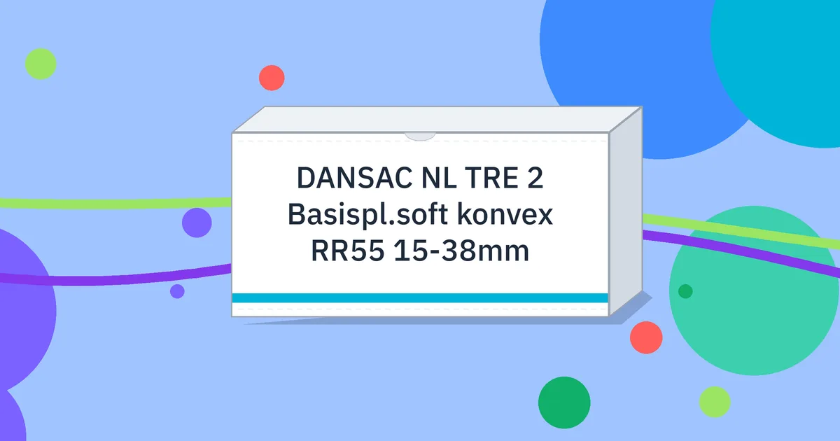 Symbolbild: Packung mit der Aufschrift DANSAC NL TRE 2 Basispl.soft konvex RR55 15-38mm (PZN 18002755) – Verfügbarkeit und Bezug in Apotheken in Frankfurt am Main