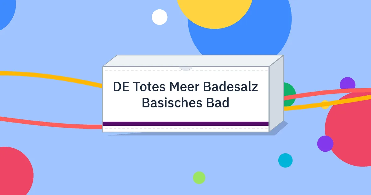 Symbolbild: Packung mit der Aufschrift DE Totes Meer Badesalz Basisches Bad (PZN 16330366) – Verfügbarkeit und Bezug in Apotheken in Frankfurt am Main