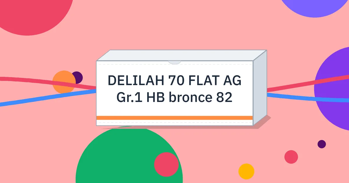 Symbolbild: Packung mit der Aufschrift DELILAH 70 FLAT AG Gr.1 HB bronce 82 (PZN 13847755) – Verfügbarkeit und Bezug in Apotheken in Frankfurt am Main