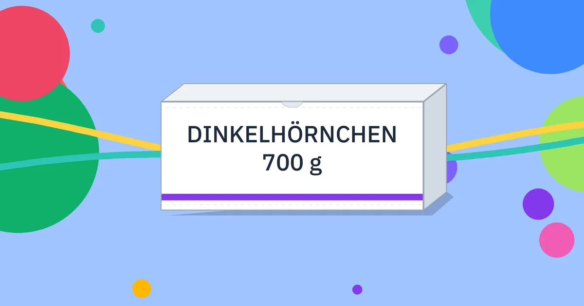 Symbolbild: Packung mit der Aufschrift DINKELHÖRNCHEN 700 g (PZN 08524369) – Verfügbarkeit und Bezug in Apotheken in Frankfurt am Main