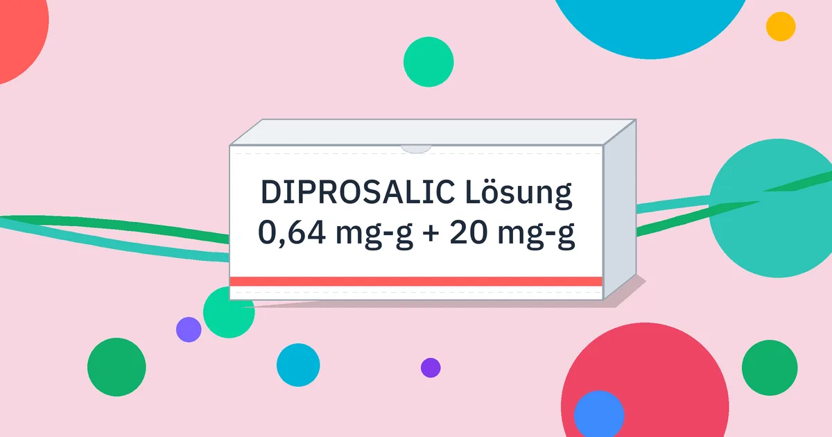 Symbolbild: Packung mit der Aufschrift DIPROSALIC Lösung 0,64 mg-g + 20 mg-g (PZN 00654925) – Verfügbarkeit und Bezug in Apotheken in Frankfurt am Main