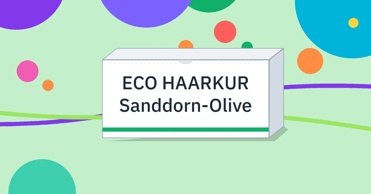 Symbolbild: Packung mit der Aufschrift ECO HAARKUR Sanddorn-Olive (PZN 12568579) – Verfügbarkeit und Bezug in Apotheken in Frankfurt am Main
