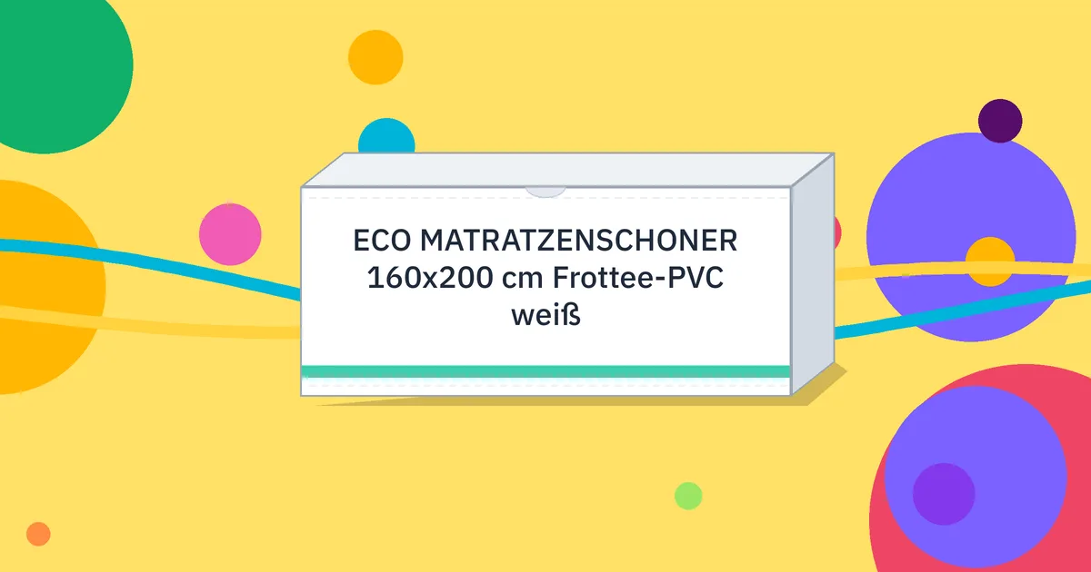 Symbolbild: Packung mit der Aufschrift ECO MATRATZENSCHONER 160x200 cm Frottee-PVC weiß (PZN 10729392) – Verfügbarkeit und Bezug in Apotheken in Frankfurt am Main