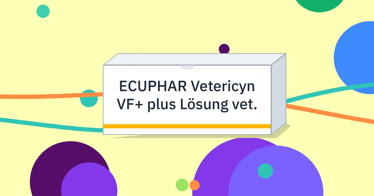 Symbolbild: Packung mit der Aufschrift ECUPHAR Vetericyn VF+ plus Lösung vet. (PZN 20691992) – Verfügbarkeit und Bezug in Apotheken in Frankfurt am Main
