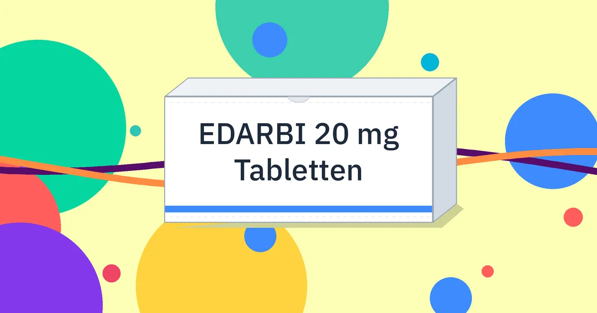 Symbolbild: Packung mit der Aufschrift EDARBI 20 mg Tabletten (PZN 09253004) – Verfügbarkeit und Bezug in Apotheken in Frankfurt am Main