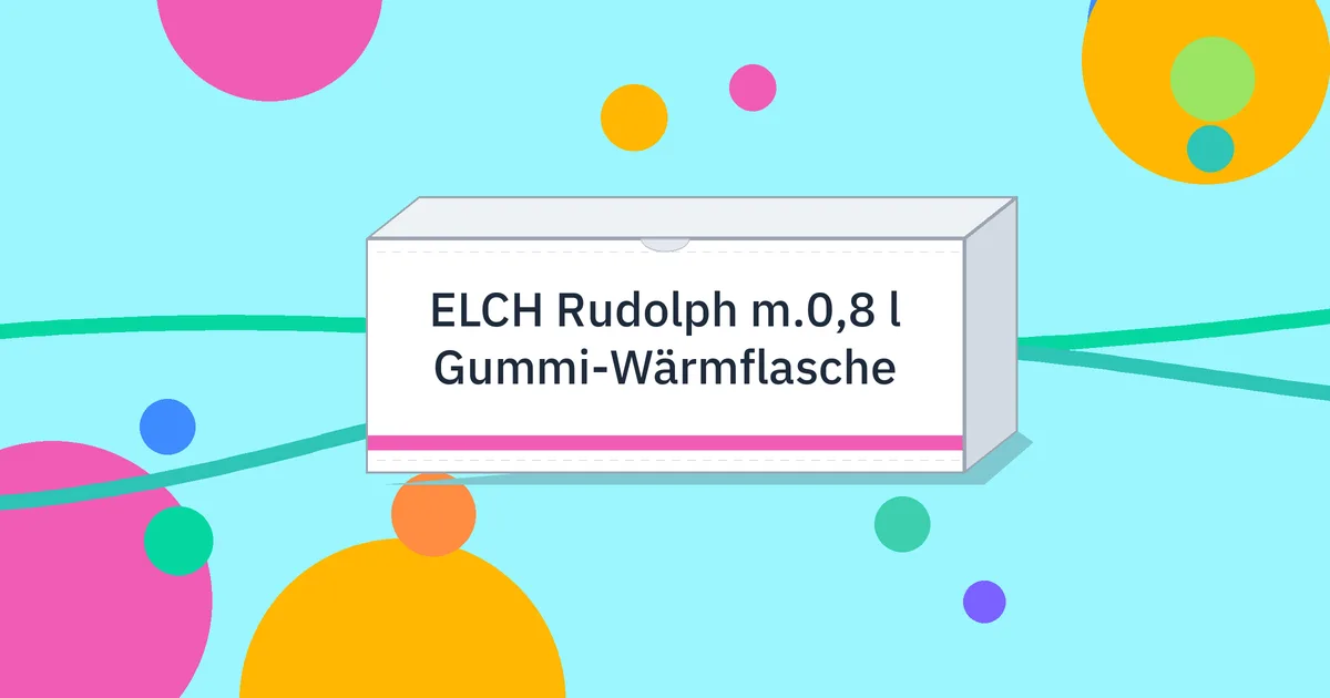 Symbolbild: Packung mit der Aufschrift ELCH Rudolph m.0,8 l Gummi-Wärmflasche (PZN 17537690) – Verfügbarkeit und Bezug in Apotheken in Frankfurt am Main