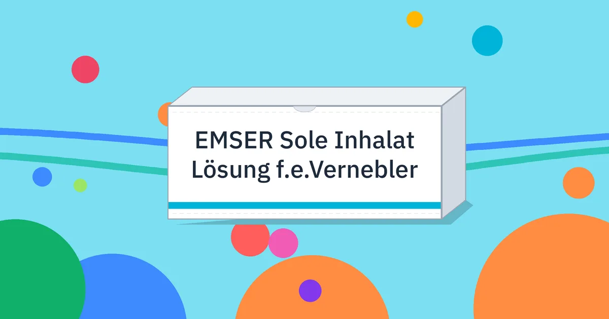 Symbolbild: Packung mit der Aufschrift EMSER Sole Inhalat Lösung f.e.Vernebler (PZN 06150054) – Verfügbarkeit und Bezug in Apotheken in Frankfurt am Main