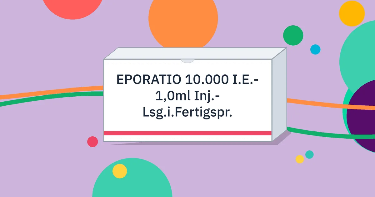 Symbolbild: Packung mit der Aufschrift EPORATIO 10.000 I.E.-1,0ml Inj.-Lsg.i.Fertigspr. (PZN 17570109) – Verfügbarkeit und Bezug in Apotheken in Frankfurt am Main