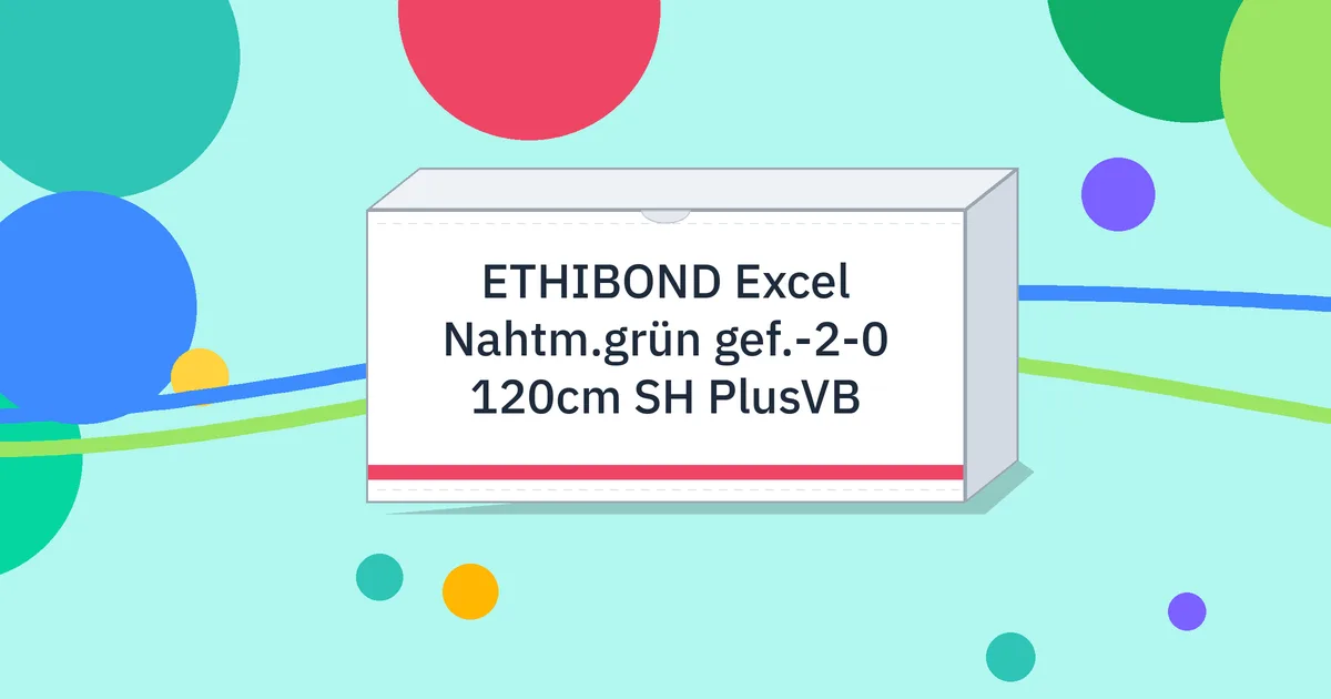 Symbolbild: Packung mit der Aufschrift ETHIBOND Excel Nahtm.grün gef.-2-0 120cm SH PlusVB (PZN 20896085) – Verfügbarkeit und Bezug in Apotheken in Frankfurt am Main