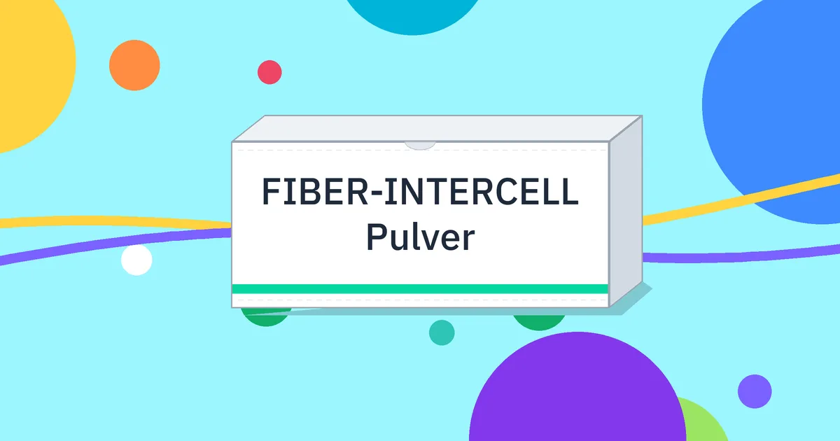 Symbolbild: Packung mit der Aufschrift FIBER-INTERCELL Pulver (PZN 18751770) – Verfügbarkeit und Bezug in Apotheken in Frankfurt am Main