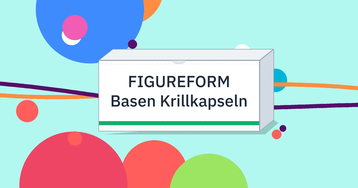 Symbolbild: Packung mit der Aufschrift FIGUREFORM Basen Krillkapseln (PZN 09084122) – Verfügbarkeit und Bezug in Apotheken in Frankfurt am Main