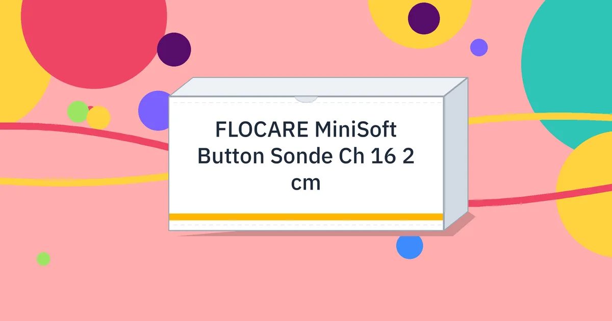 Symbolbild: Packung mit der Aufschrift FLOCARE MiniSoft Button Sonde Ch 16 2 cm (PZN 16019243) – Verfügbarkeit und Bezug in Apotheken in Frankfurt am Main