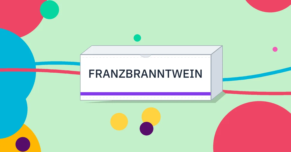 Symbolbild: Packung mit der Aufschrift FRANZBRANNTWEIN (PZN 12635703) – Verfügbarkeit und Bezug in Apotheken in Frankfurt am Main