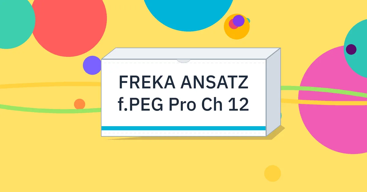 Symbolbild: Packung mit der Aufschrift FREKA ANSATZ f.PEG Pro Ch 12 (PZN 16497066) – Verfügbarkeit und Bezug in Apotheken in Frankfurt am Main