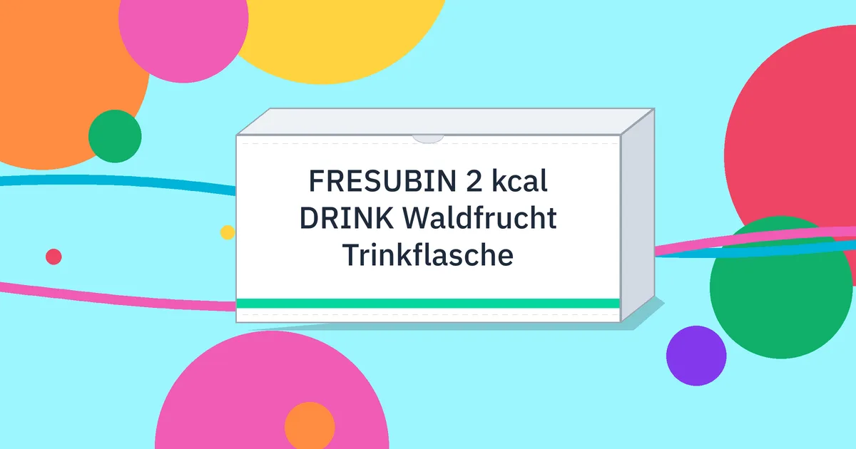 Symbolbild: Packung mit der Aufschrift FRESUBIN 2 kcal DRINK Waldfrucht Trinkflasche (PZN 11590861) – Verfügbarkeit und Bezug in Apotheken in Frankfurt am Main