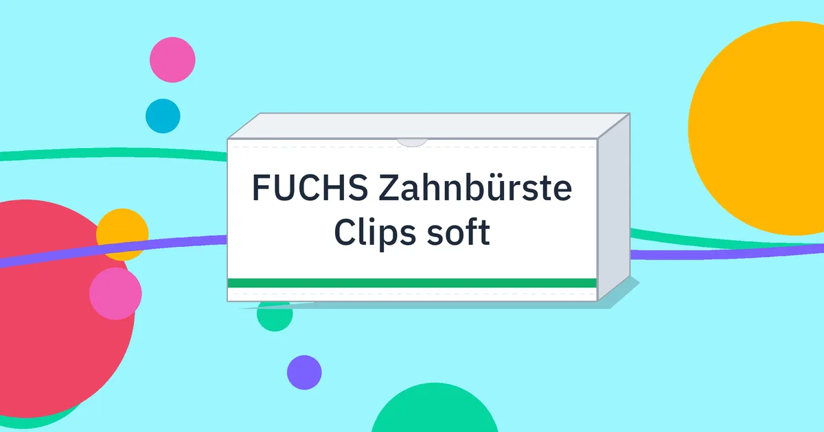 Symbolbild: Packung mit der Aufschrift FUCHS Zahnbürste Clips soft (PZN 08758771) – Verfügbarkeit und Bezug in Apotheken in Frankfurt am Main