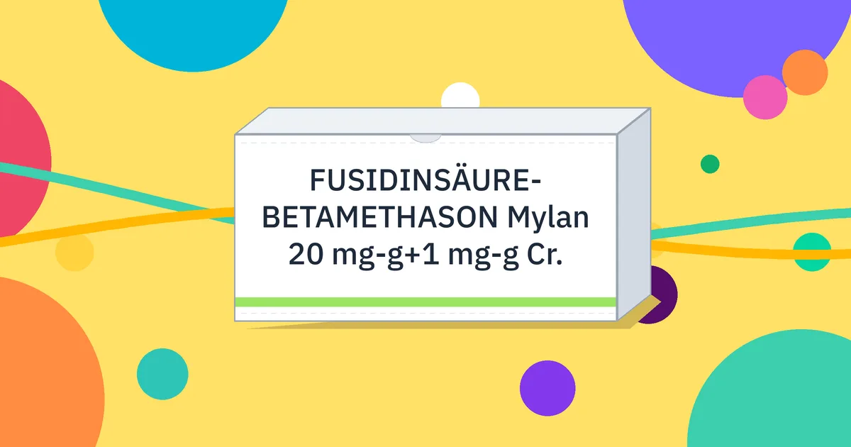 Symbolbild: Packung mit der Aufschrift FUSIDINSÄURE-BETAMETHASON Mylan 20 mg-g+1 mg-g Cr. (PZN 11881185) – Verfügbarkeit und Bezug in Apotheken in Frankfurt am Main