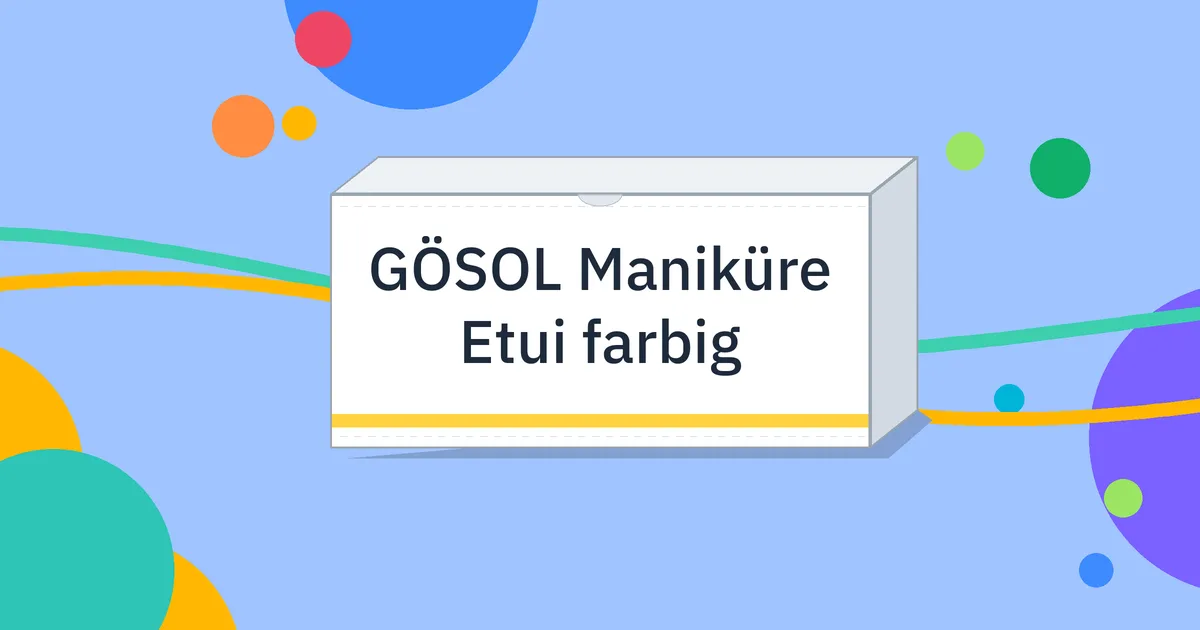Symbolbild: Packung mit der Aufschrift GÖSOL Maniküre Etui farbig (PZN 15584857) – Verfügbarkeit und Bezug in Apotheken in Frankfurt am Main