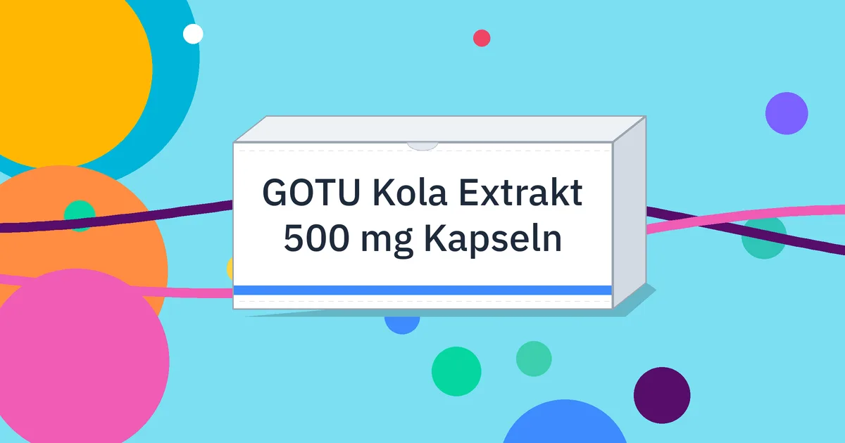 Symbolbild: Packung mit der Aufschrift GOTU Kola Extrakt 500 mg Kapseln (PZN 17589385) – Verfügbarkeit und Bezug in Apotheken in Frankfurt am Main