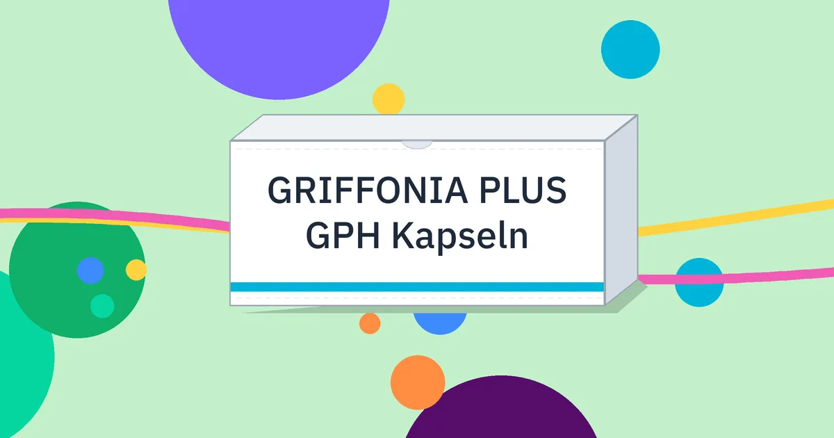 Symbolbild: Packung mit der Aufschrift GRIFFONIA PLUS GPH Kapseln (PZN 17824343) – Verfügbarkeit und Bezug in Apotheken in Frankfurt am Main