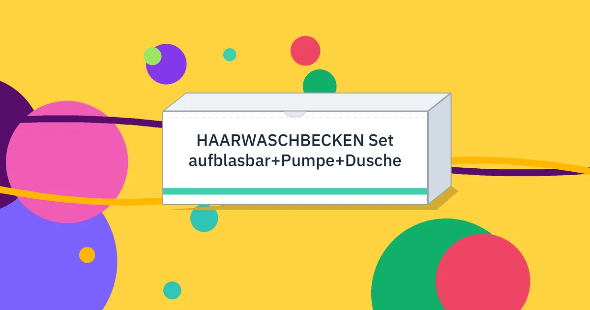 Symbolbild: Packung mit der Aufschrift HAARWASCHBECKEN Set aufblasbar+Pumpe+Dusche (PZN 10121621) – Verfügbarkeit und Bezug in Apotheken in Frankfurt am Main