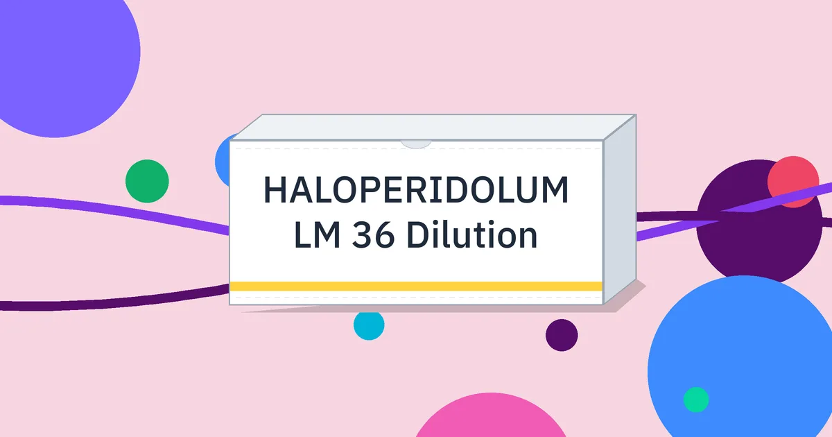 Symbolbild: Packung mit der Aufschrift HALOPERIDOLUM LM 36 Dilution (PZN 12883743) – Verfügbarkeit und Bezug in Apotheken in Frankfurt am Main