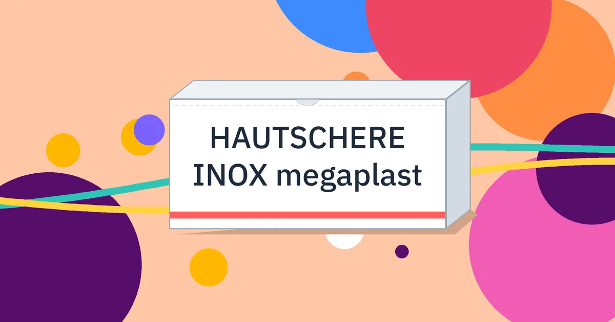 Symbolbild: Packung mit der Aufschrift HAUTSCHERE INOX megaplast (PZN 16500727) – Verfügbarkeit und Bezug in Apotheken in Frankfurt am Main