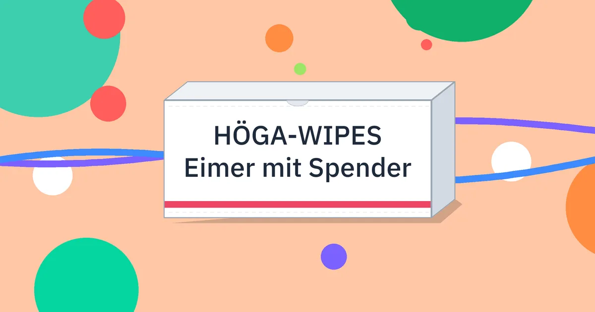 Symbolbild: Packung mit der Aufschrift HÖGA-WIPES Eimer mit Spender (PZN 10319317) – Verfügbarkeit und Bezug in Apotheken in Frankfurt am Main
