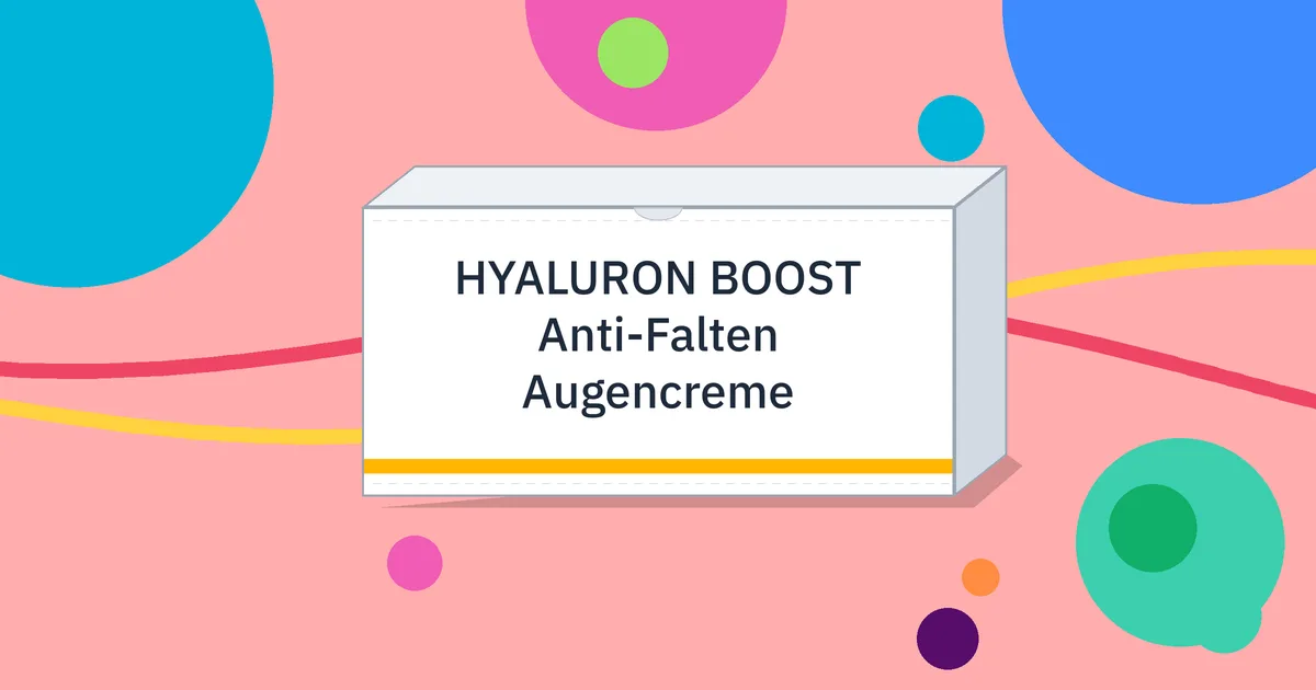 Symbolbild: Packung mit der Aufschrift HYALURON BOOST Anti-Falten Augencreme (PZN 17870521) – Verfügbarkeit und Bezug in Apotheken in Frankfurt am Main