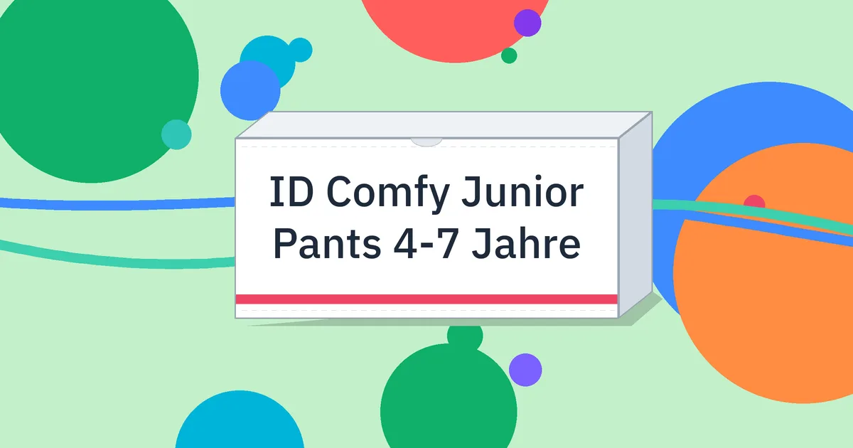 Symbolbild: Packung mit der Aufschrift ID Comfy Junior Pants 4-7 Jahre (PZN 18656014) – Verfügbarkeit und Bezug in Apotheken in Frankfurt am Main