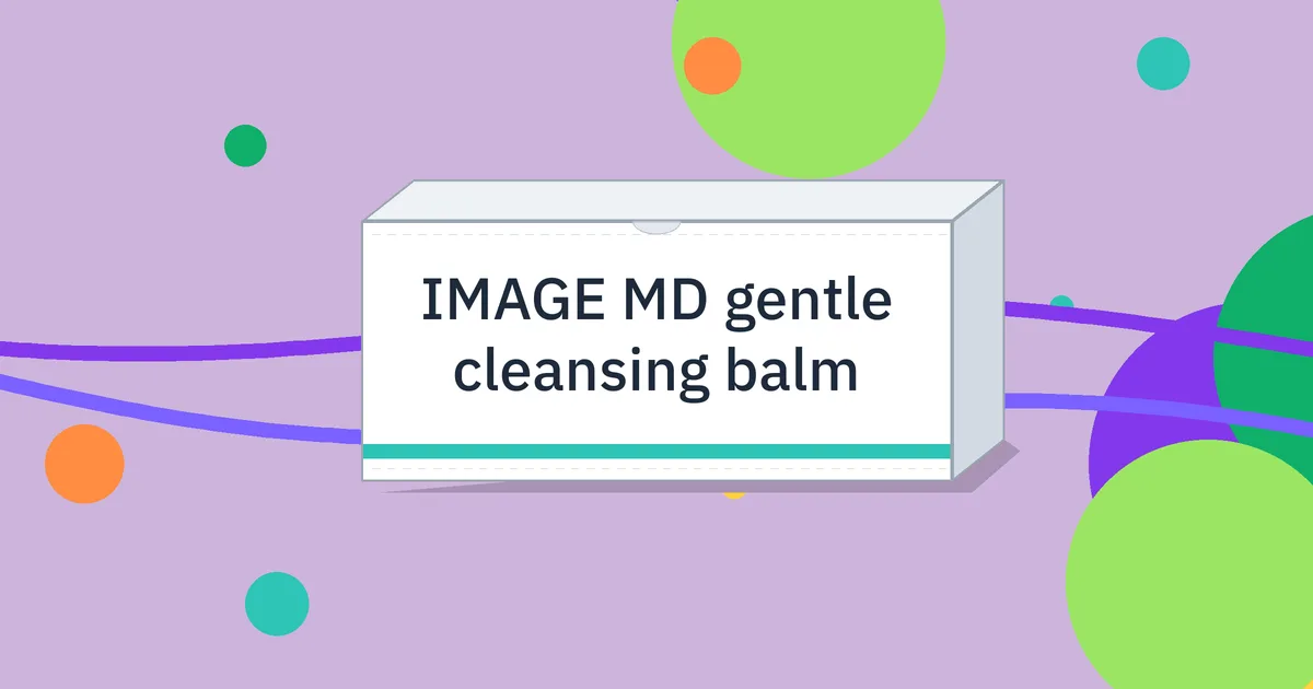 Symbolbild: Packung mit der Aufschrift IMAGE MD gentle cleansing balm (PZN 20836195) – Verfügbarkeit und Bezug in Apotheken in Frankfurt am Main
