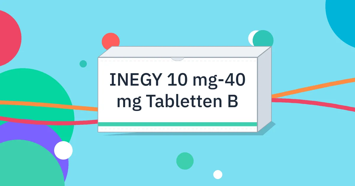 Symbolbild: Packung mit der Aufschrift INEGY 10 mg-40 mg Tabletten B (PZN 11522351) – Verfügbarkeit und Bezug in Apotheken in Frankfurt am Main