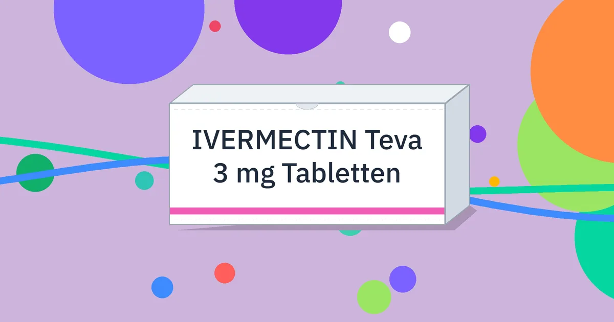 Symbolbild: Packung mit der Aufschrift IVERMECTIN Teva 3 mg Tabletten (PZN 19844999) – Verfügbarkeit und Bezug in Apotheken in Frankfurt am Main