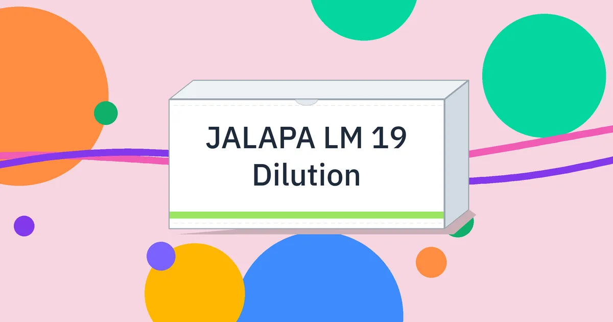 Symbolbild: Packung mit der Aufschrift JALAPA LM 19 Dilution (PZN 13561935) – Verfügbarkeit und Bezug in Apotheken in Frankfurt am Main