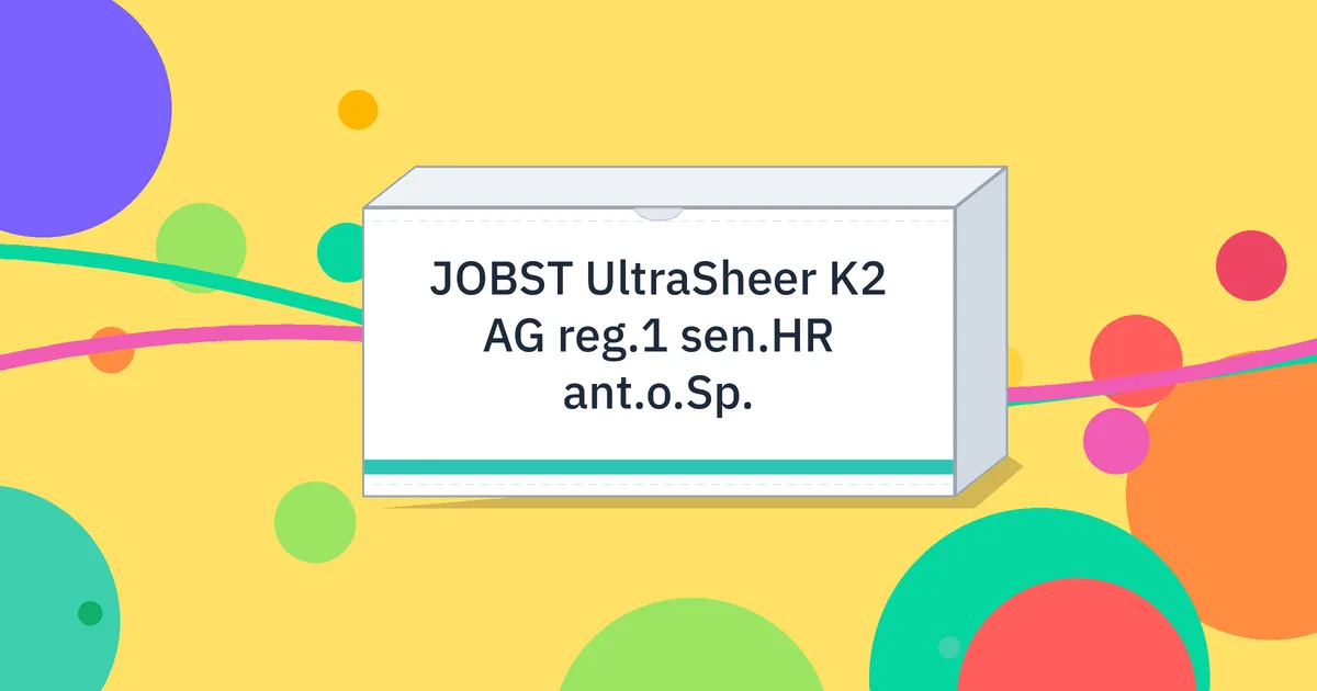 Symbolbild: Packung mit der Aufschrift JOBST UltraSheer K2 AG reg.1 sen.HR ant.o.Sp. (PZN 13146142) – Verfügbarkeit und Bezug in Apotheken in Frankfurt am Main