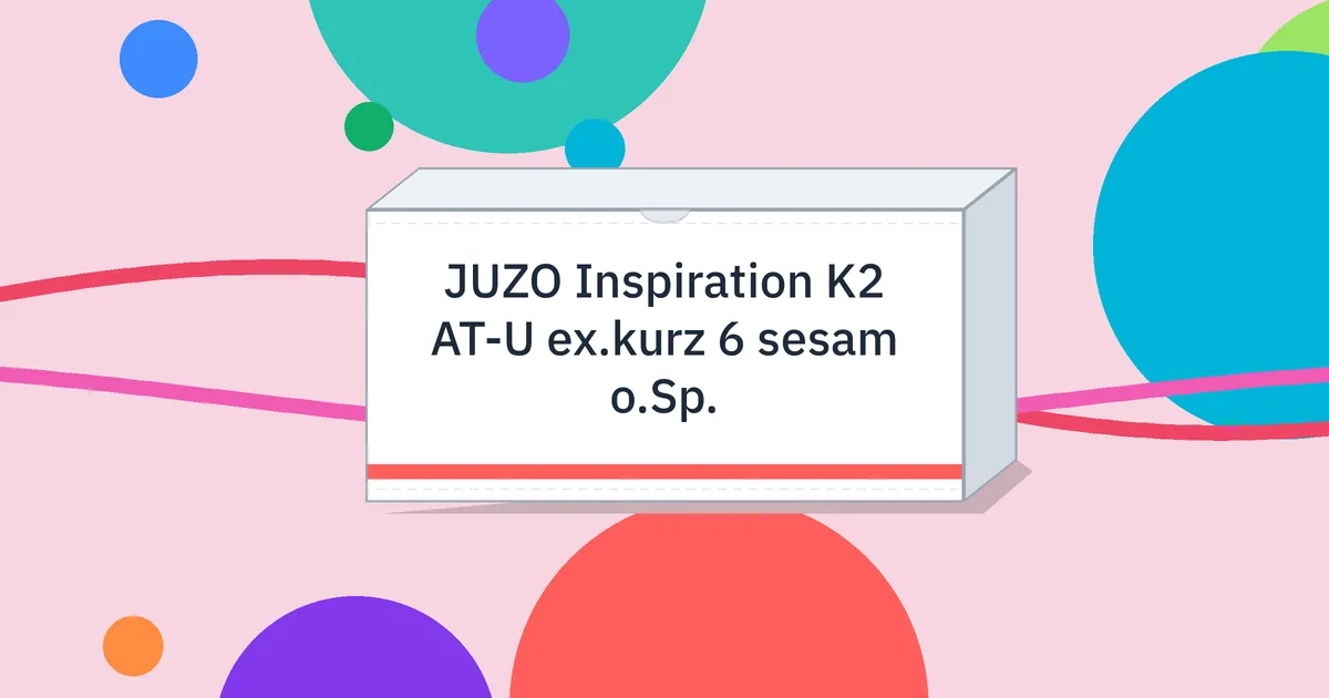 Symbolbild: Packung mit der Aufschrift JUZO Inspiration K2 AT-U ex.kurz 6 sesam o.Sp. (PZN 14930464) – Verfügbarkeit und Bezug in Apotheken in Frankfurt am Main