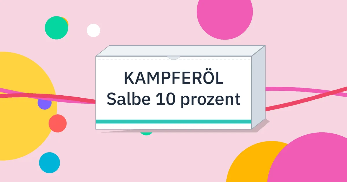 Symbolbild: Packung mit der Aufschrift KAMPFERÖL Salbe 10 prozent (PZN 16673712) – Verfügbarkeit und Bezug in Apotheken in Frankfurt am Main
