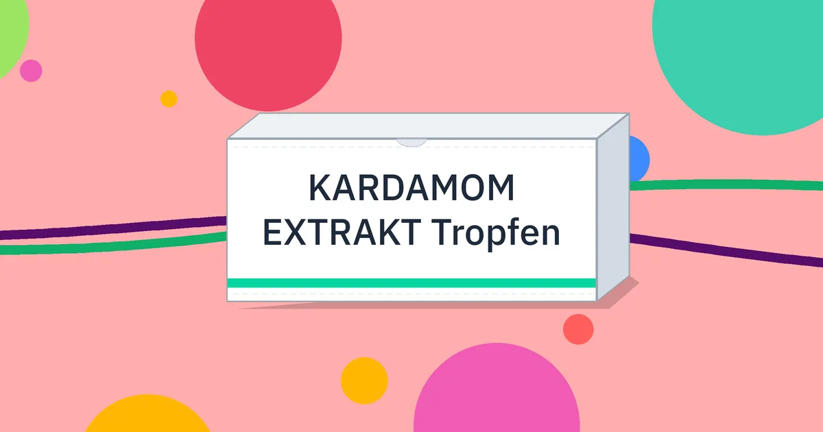 Symbolbild: Packung mit der Aufschrift KARDAMOM EXTRAKT Tropfen (PZN 20211377) – Verfügbarkeit und Bezug in Apotheken in Frankfurt am Main