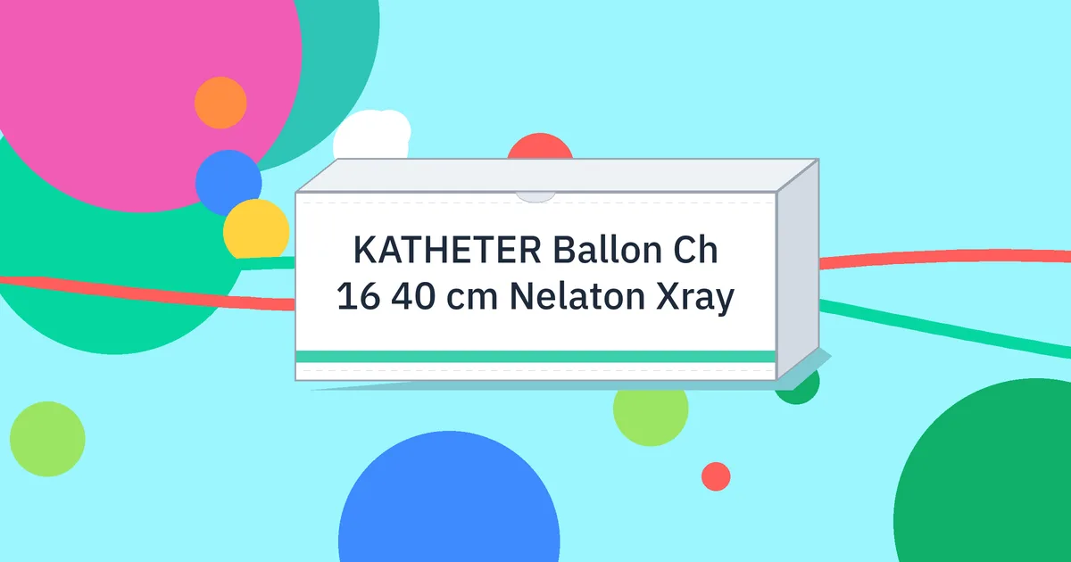 Symbolbild: Packung mit der Aufschrift KATHETER Ballon Ch 16 40 cm Nelaton Xray (PZN 01966093) – Verfügbarkeit und Bezug in Apotheken in Frankfurt am Main