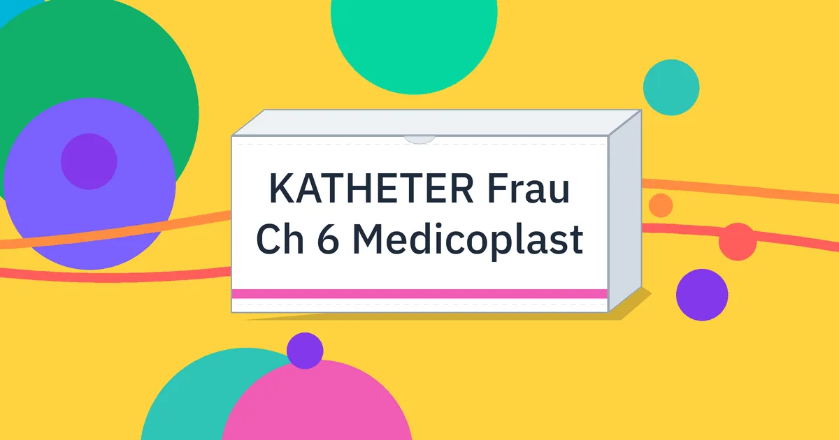 Symbolbild: Packung mit der Aufschrift KATHETER Frau Ch 6 Medicoplast (PZN 00172971) – Verfügbarkeit und Bezug in Apotheken in Frankfurt am Main