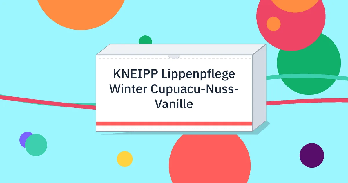 Symbolbild: Packung mit der Aufschrift KNEIPP Lippenpflege Winter Cupuacu-Nuss-Vanille (PZN 14184920) – Verfügbarkeit und Bezug in Apotheken in Frankfurt am Main