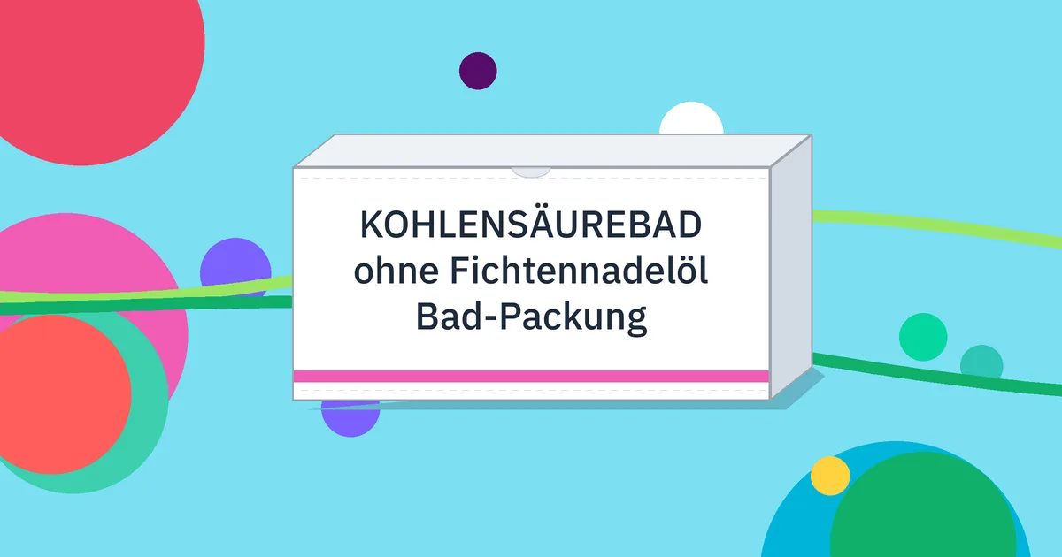 Symbolbild: Packung mit der Aufschrift KOHLENSÄUREBAD ohne Fichtennadelöl Bad-Packung (PZN 00589211) – Verfügbarkeit und Bezug in Apotheken in Frankfurt am Main