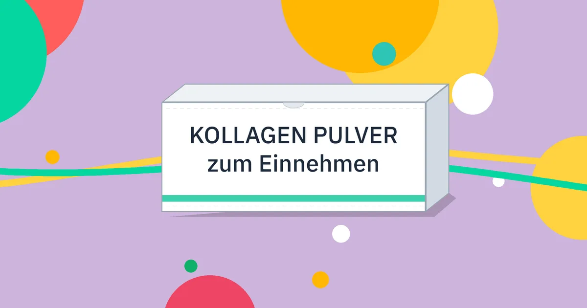 Symbolbild: Packung mit der Aufschrift KOLLAGEN PULVER zum Einnehmen (PZN 20082810) – Verfügbarkeit und Bezug in Apotheken in Frankfurt am Main
