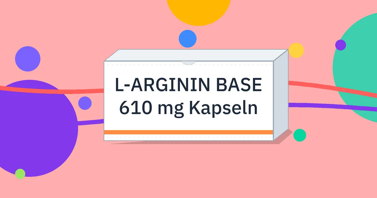 Symbolbild: Packung mit der Aufschrift L-ARGININ BASE 610 mg Kapseln (PZN 18880415) – Verfügbarkeit und Bezug in Apotheken in Frankfurt am Main