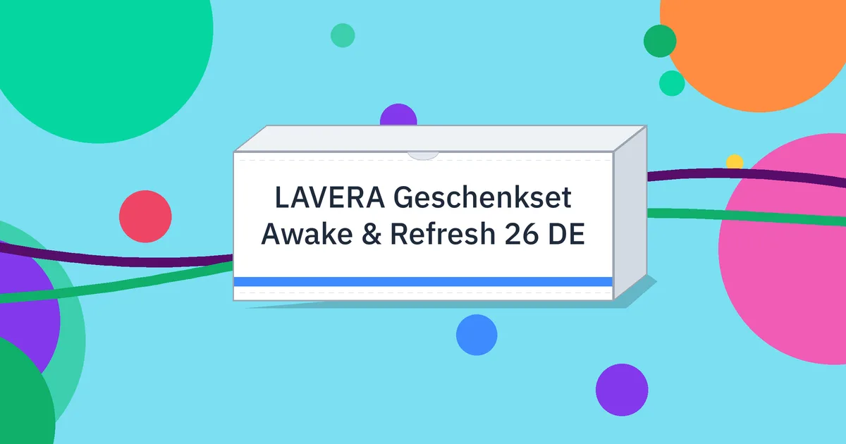 Symbolbild: Packung mit der Aufschrift LAVERA Geschenkset Awake & Refresh 26 DE (PZN 20351204) – Verfügbarkeit und Bezug in Apotheken in Frankfurt am Main