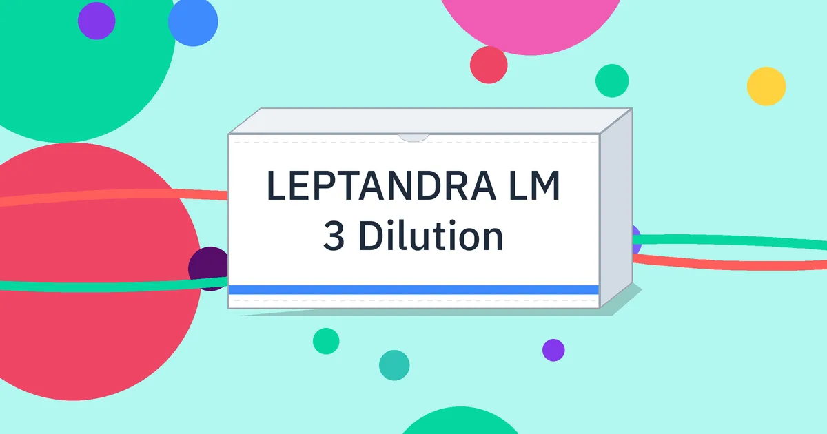 Symbolbild: Packung mit der Aufschrift LEPTANDRA LM 3 Dilution (PZN 13526732) – Verfügbarkeit und Bezug in Apotheken in Frankfurt am Main