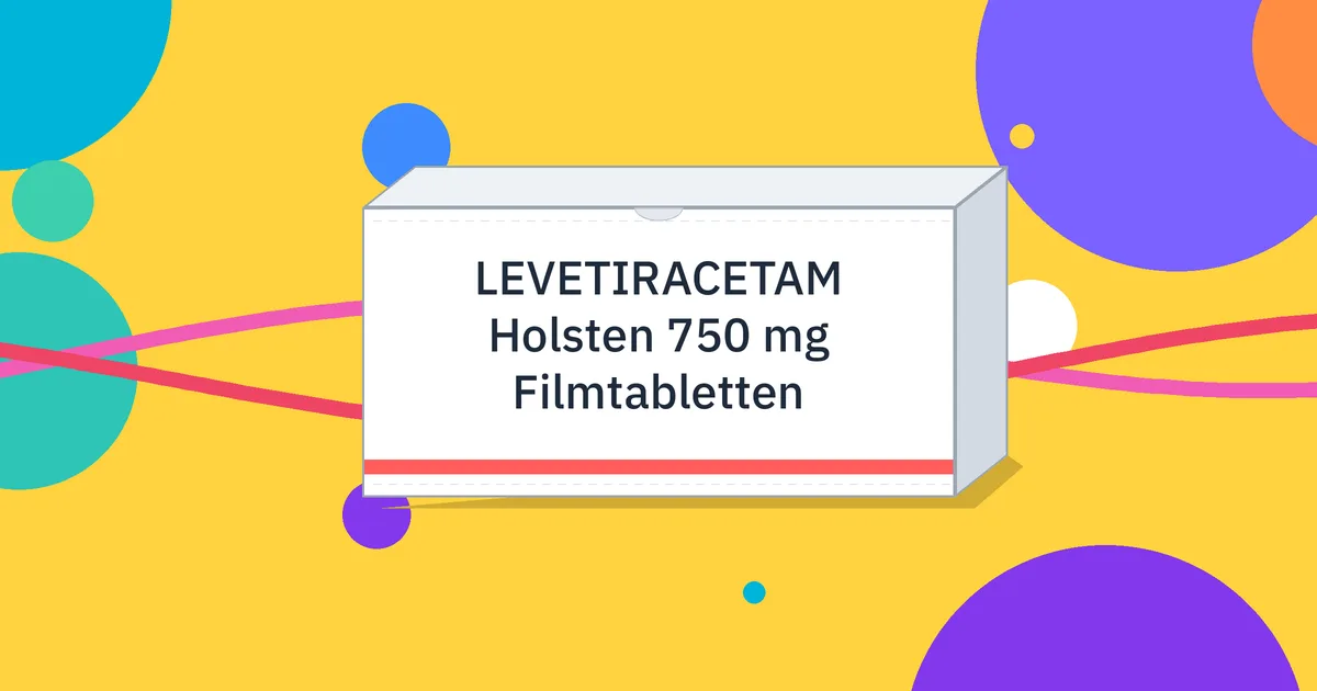 Symbolbild: Packung mit der Aufschrift LEVETIRACETAM Holsten 750 mg Filmtabletten (PZN 12550065) – Verfügbarkeit und Bezug in Apotheken in Frankfurt am Main