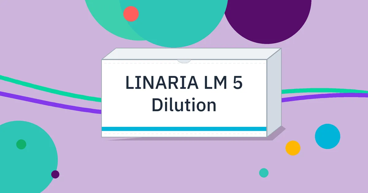 Symbolbild: Packung mit der Aufschrift LINARIA LM 5 Dilution (PZN 13529067) – Verfügbarkeit und Bezug in Apotheken in Frankfurt am Main