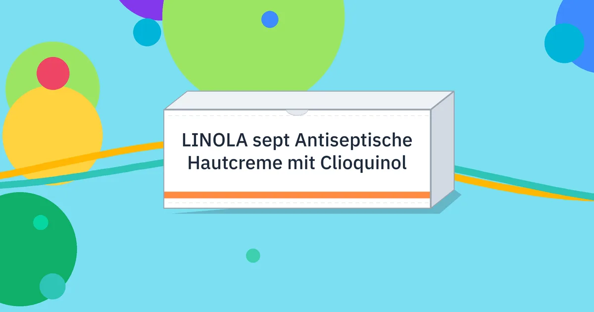 Symbolbild: Packung mit der Aufschrift LINOLA sept Antiseptische Hautcreme mit Clioquinol (PZN 18312651) – Verfügbarkeit und Bezug in Apotheken in Frankfurt am Main