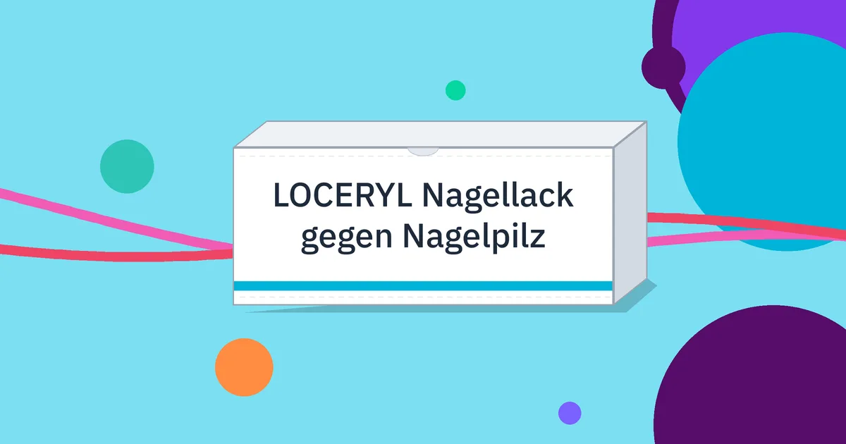 Symbolbild: Packung mit der Aufschrift LOCERYL Nagellack gegen Nagelpilz (PZN 17908502) – Verfügbarkeit und Bezug in Apotheken in Frankfurt am Main